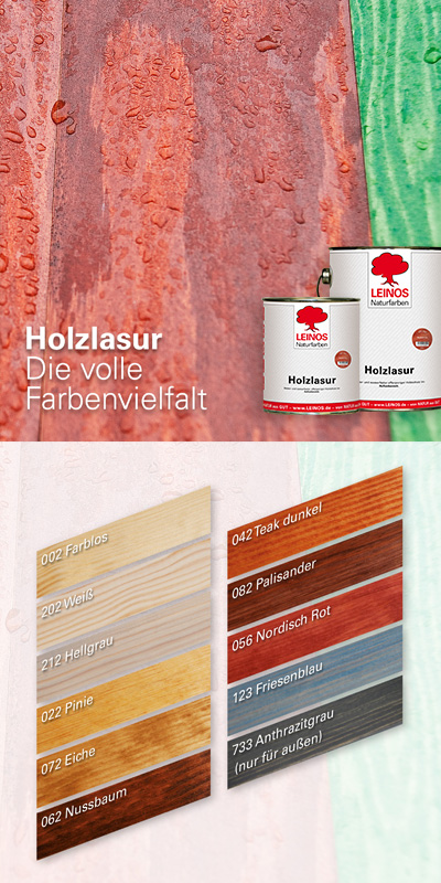 Holzlasur für außen 260 | LEINOS Naturfarben - Öle und Farben - von ...